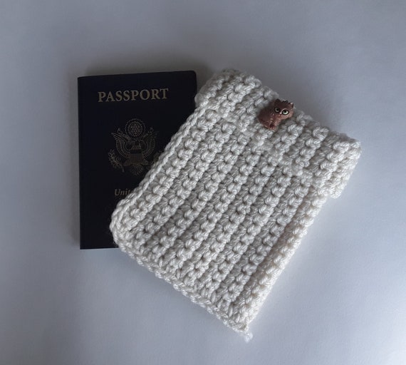 Kitty Cat Passport Cover With Collar Crocheted | Etsy