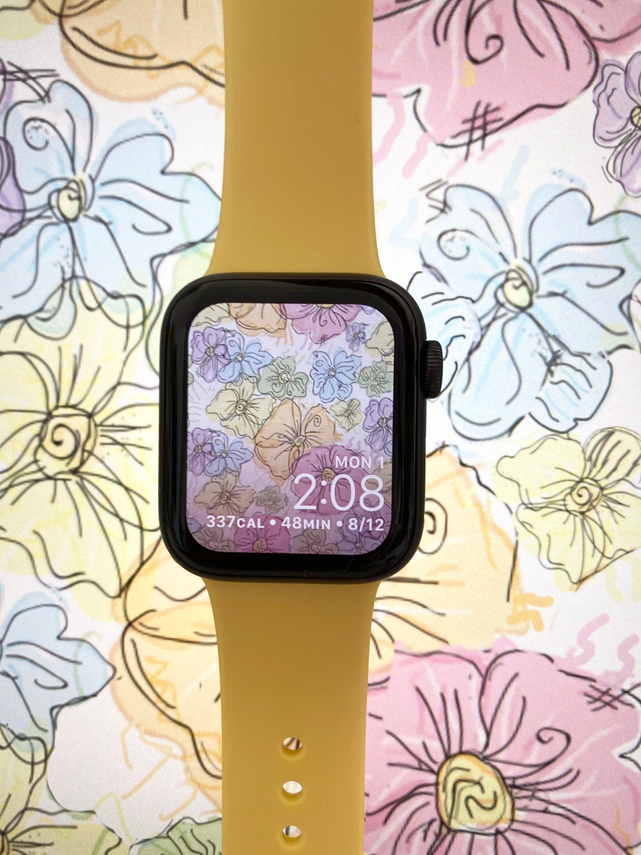 Rainbow Flowers Apple Watch Wallpaper Rainbow Flowers Apple | Etsy