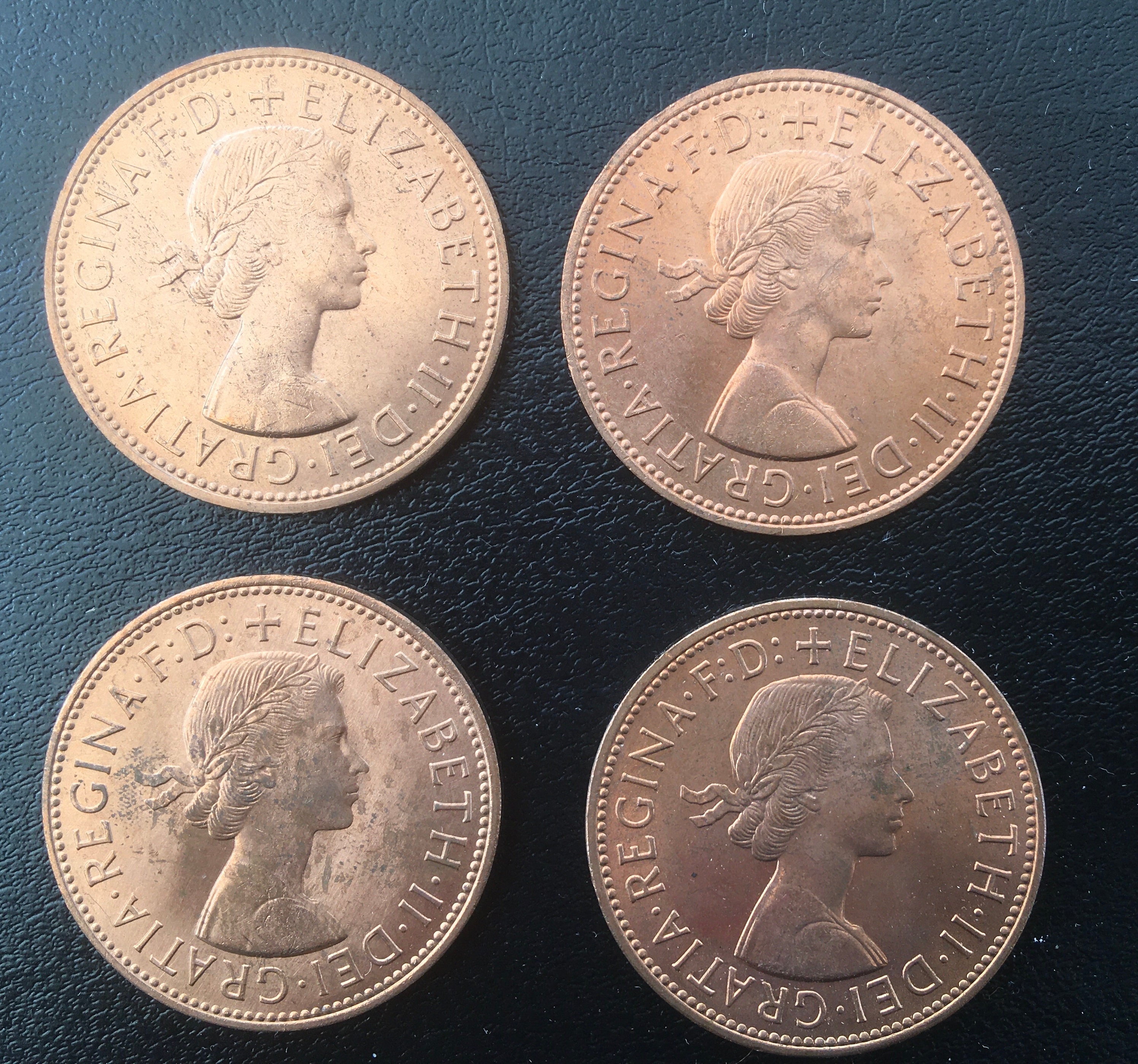 Set of 4 Uncirculated British Pennies, 1961/62/63/64 - Etsy