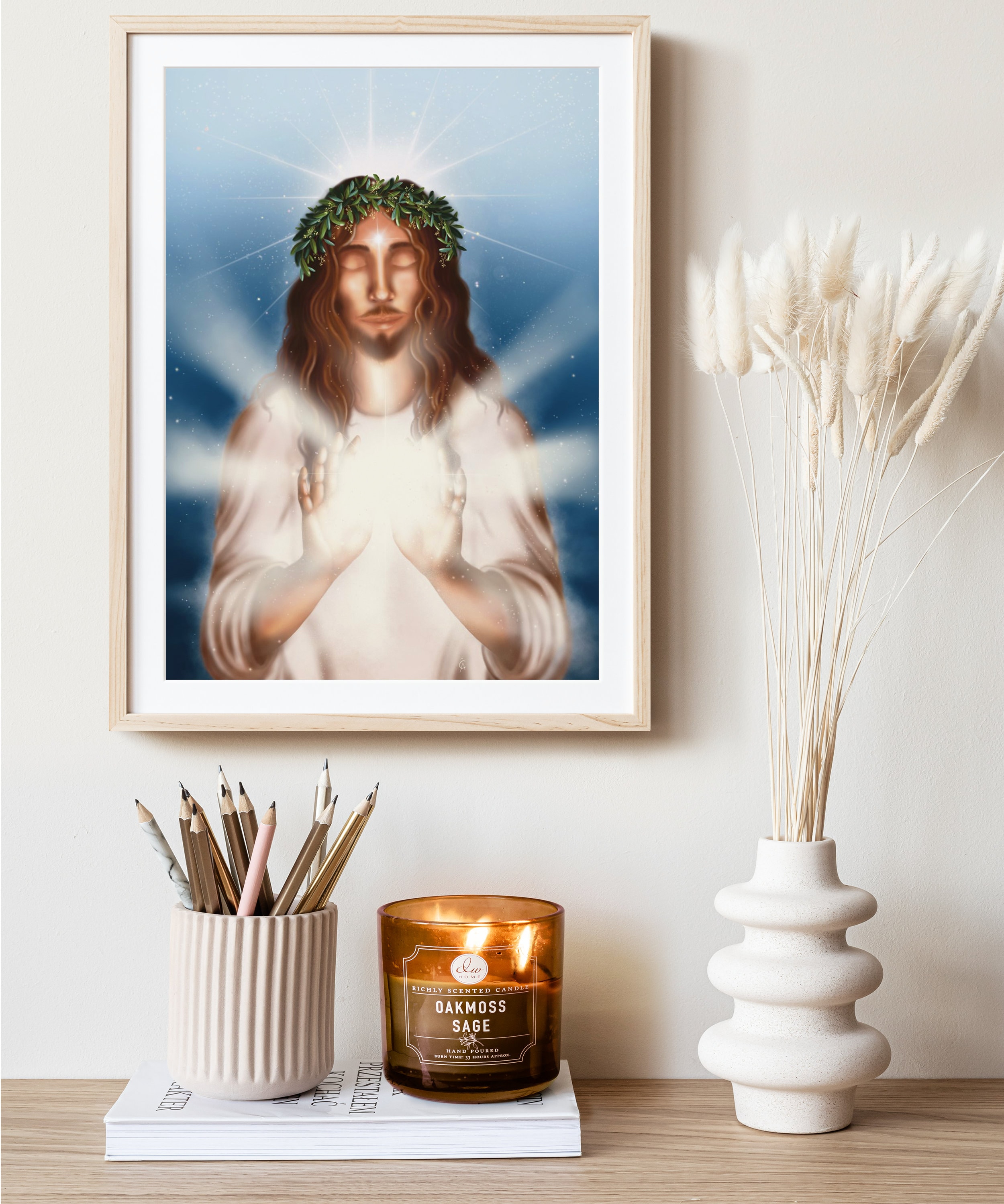 Jesus Christ Poster, Master Yeshua, Sacred Art Illustration Poster ...