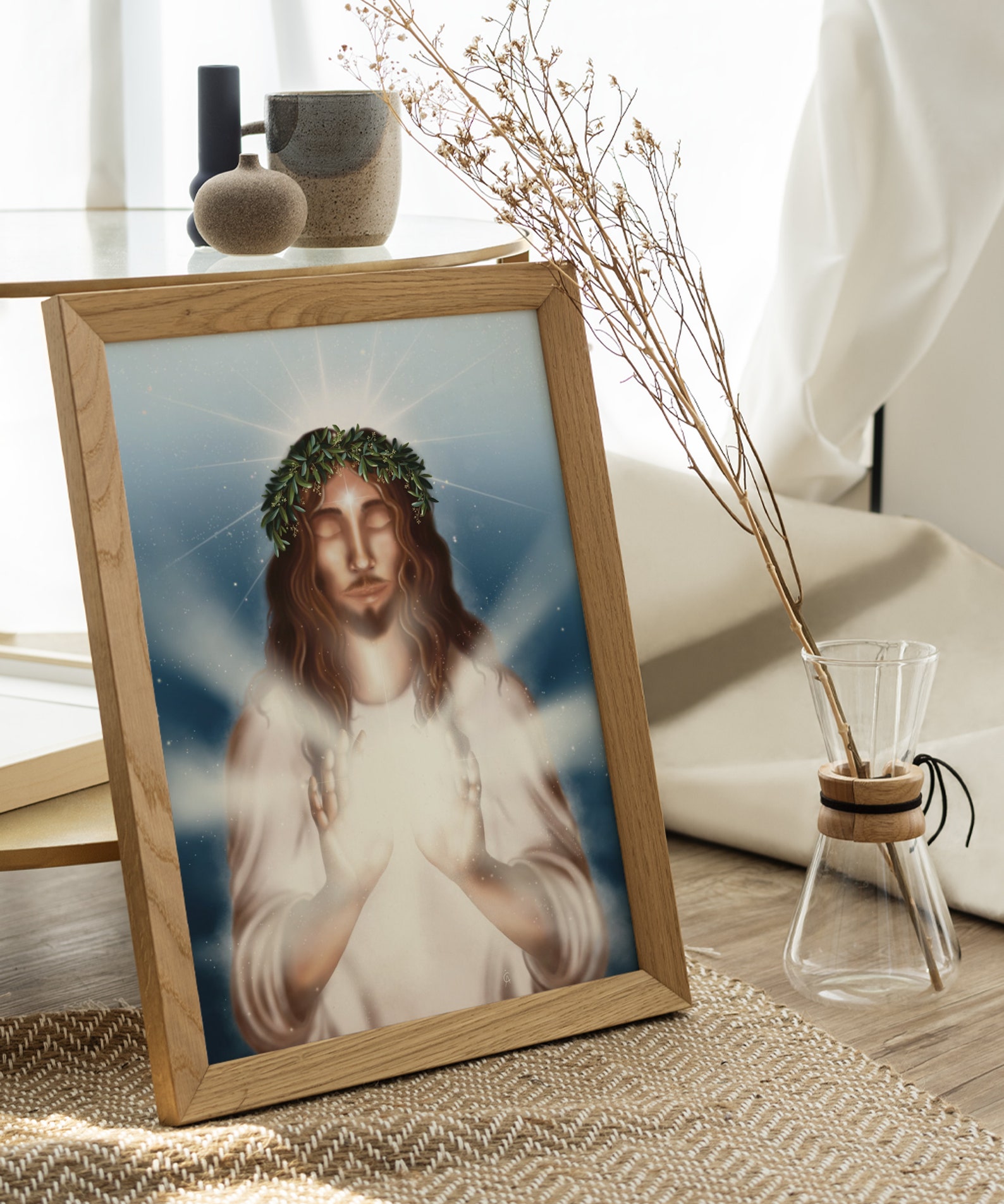 Jesus Christ Poster, Master Yeshua, Sacred Art Illustration Poster ...