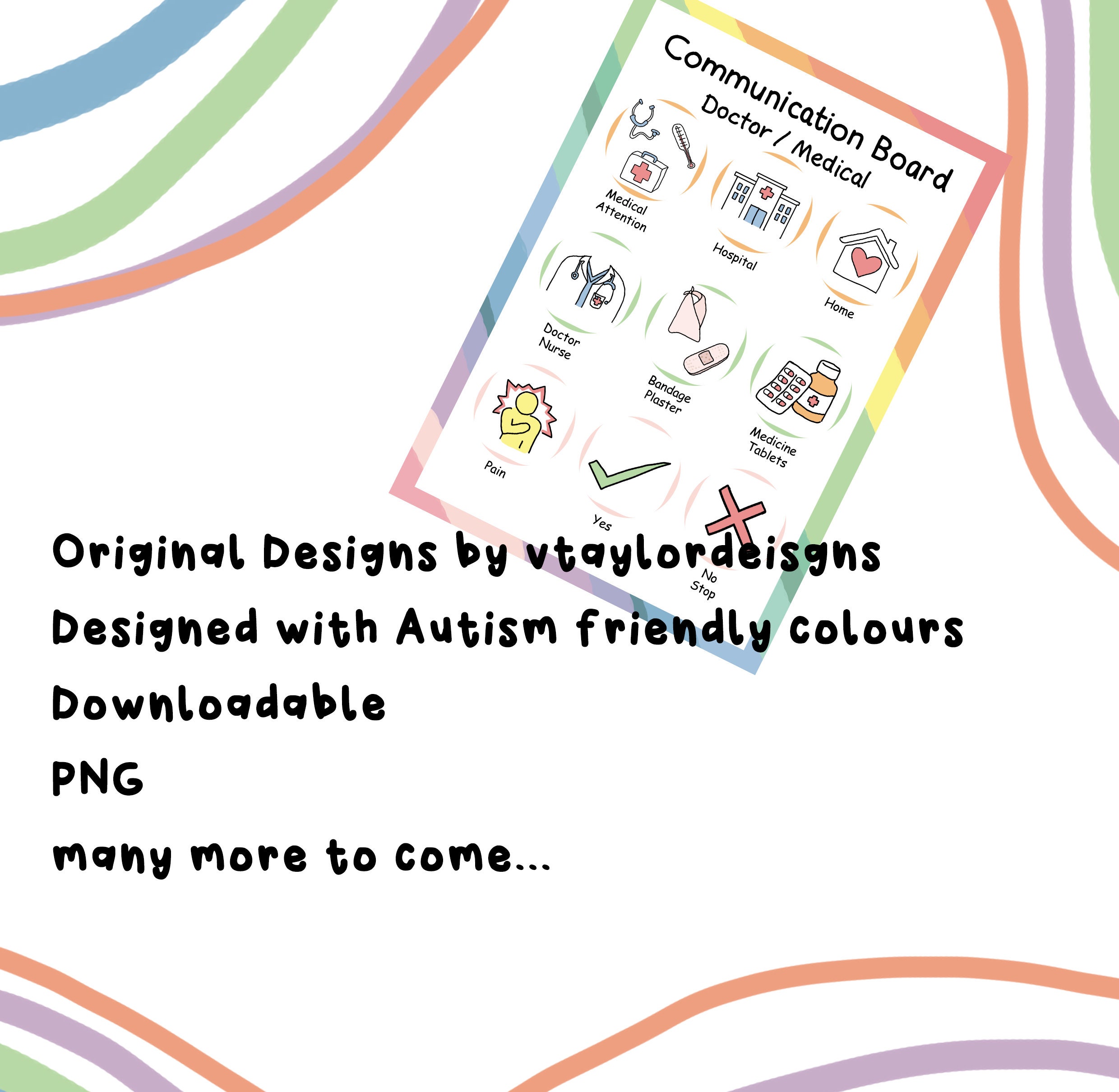 Non Verbal Communication Board Bundle of 3 Communication Cards for Kids ...