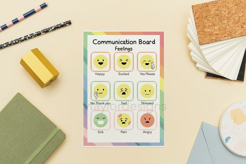 Non Verbal Communication Board Emotion and Needs Sheets Communication ...