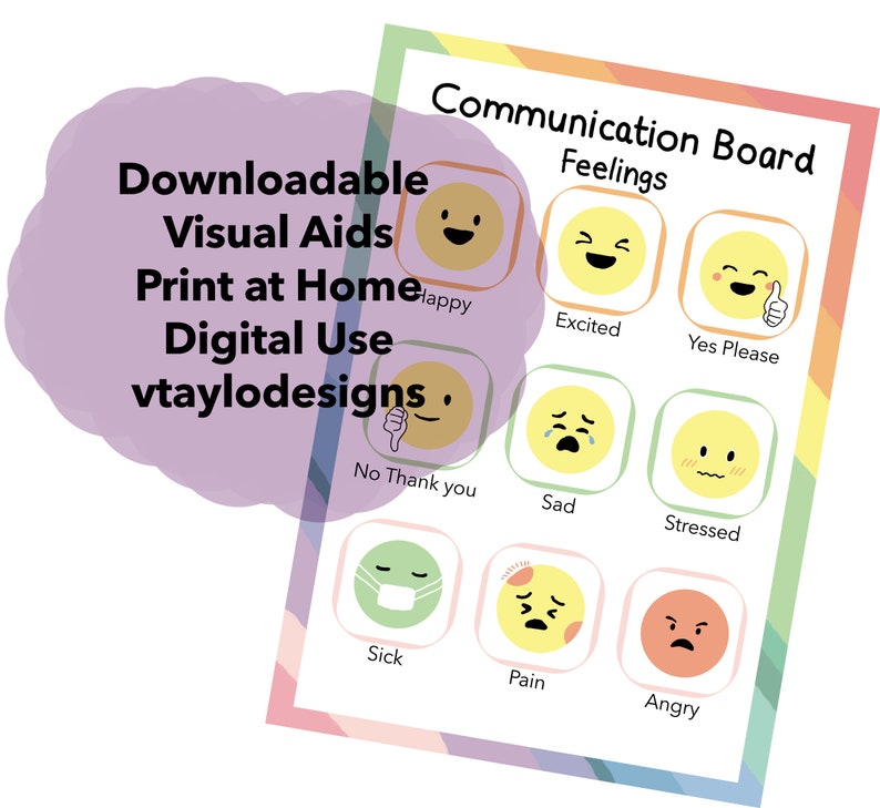 Non Verbal Communication Board Emotion and Needs Sheets Communication ...