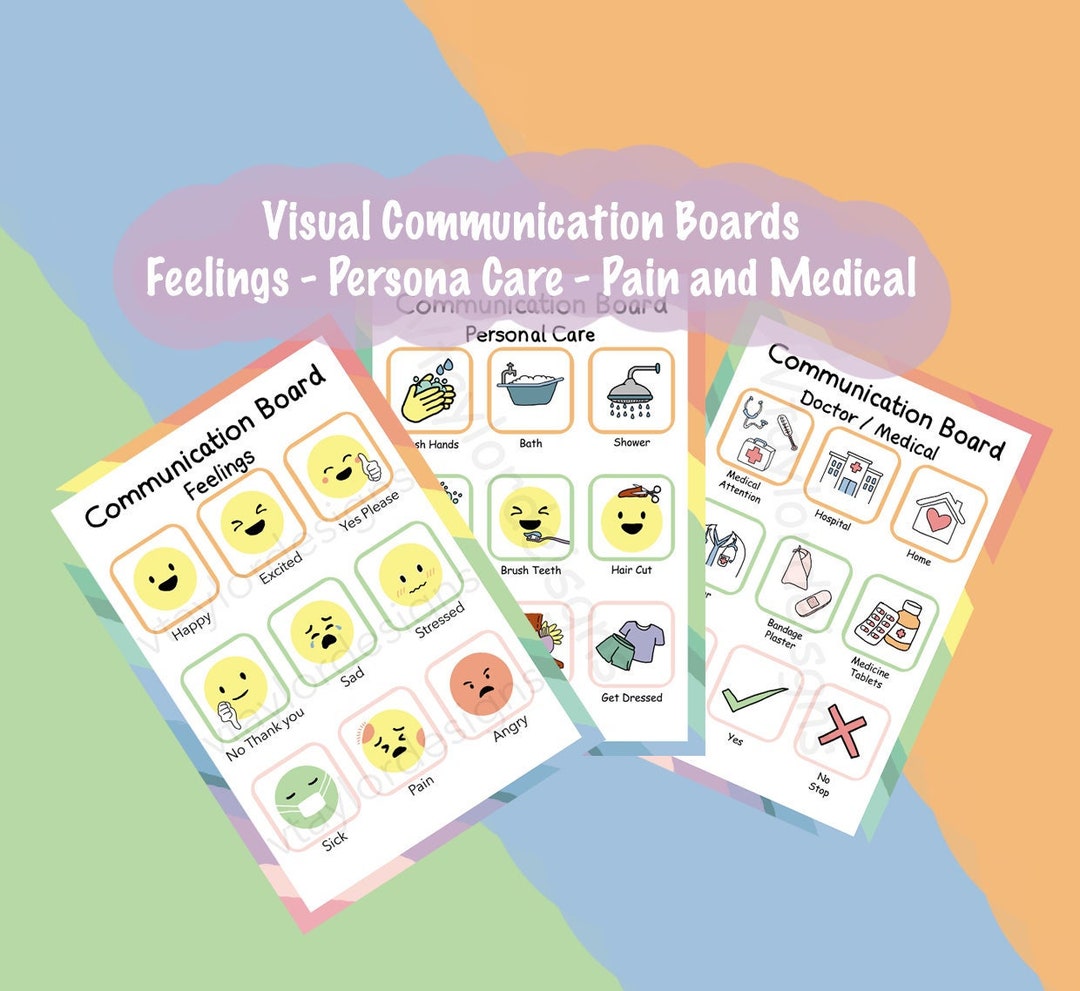 Non Verbal Communication Board | Bundle of 3 | Communication Cards for ...