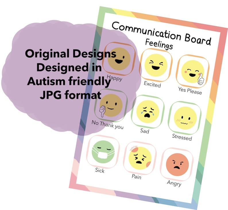 Non Verbal Communication Board Emotion and Needs Sheets Communication ...