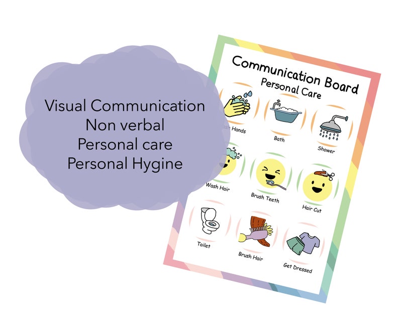 Non Verbal Communication Board Personal Care and Needs Communication ...