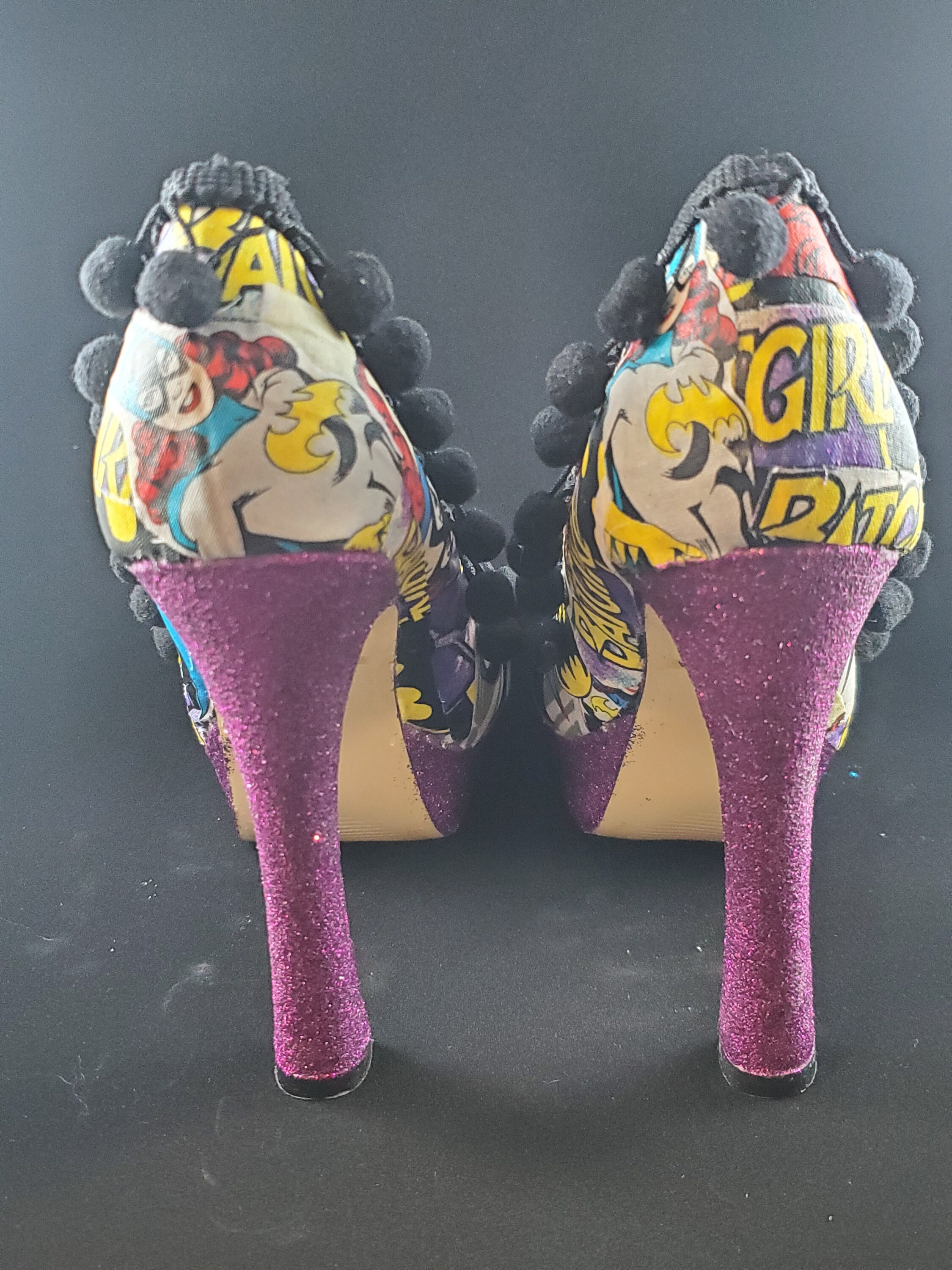 Batgirl Inspired Heels Cosplay Can be custom made | Etsy
