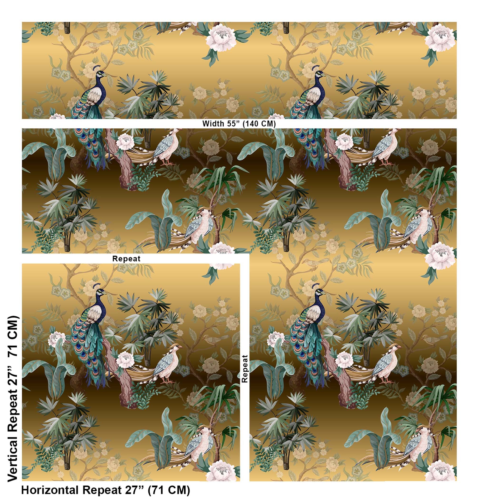 Italian Velvet Fabric Peacock Digital print Fabric by the | Etsy