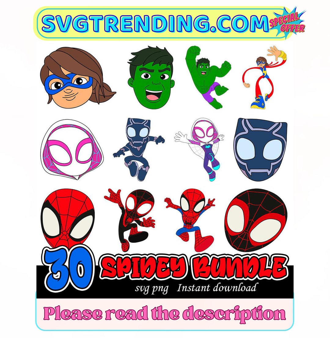 Spidey and His Amazing Friends SVG Bundle Spidey and His - Etsy