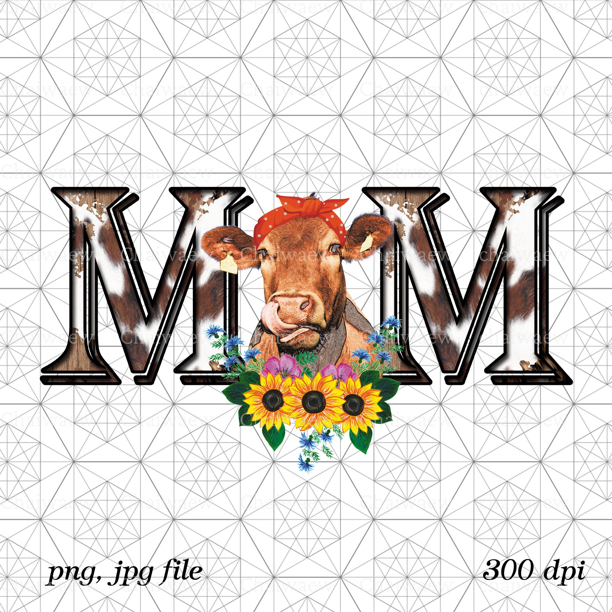 Mom Cow Png, Western Mom Cow, Cow Mom Png, Cow Sunflower Png, Mama Cow ...