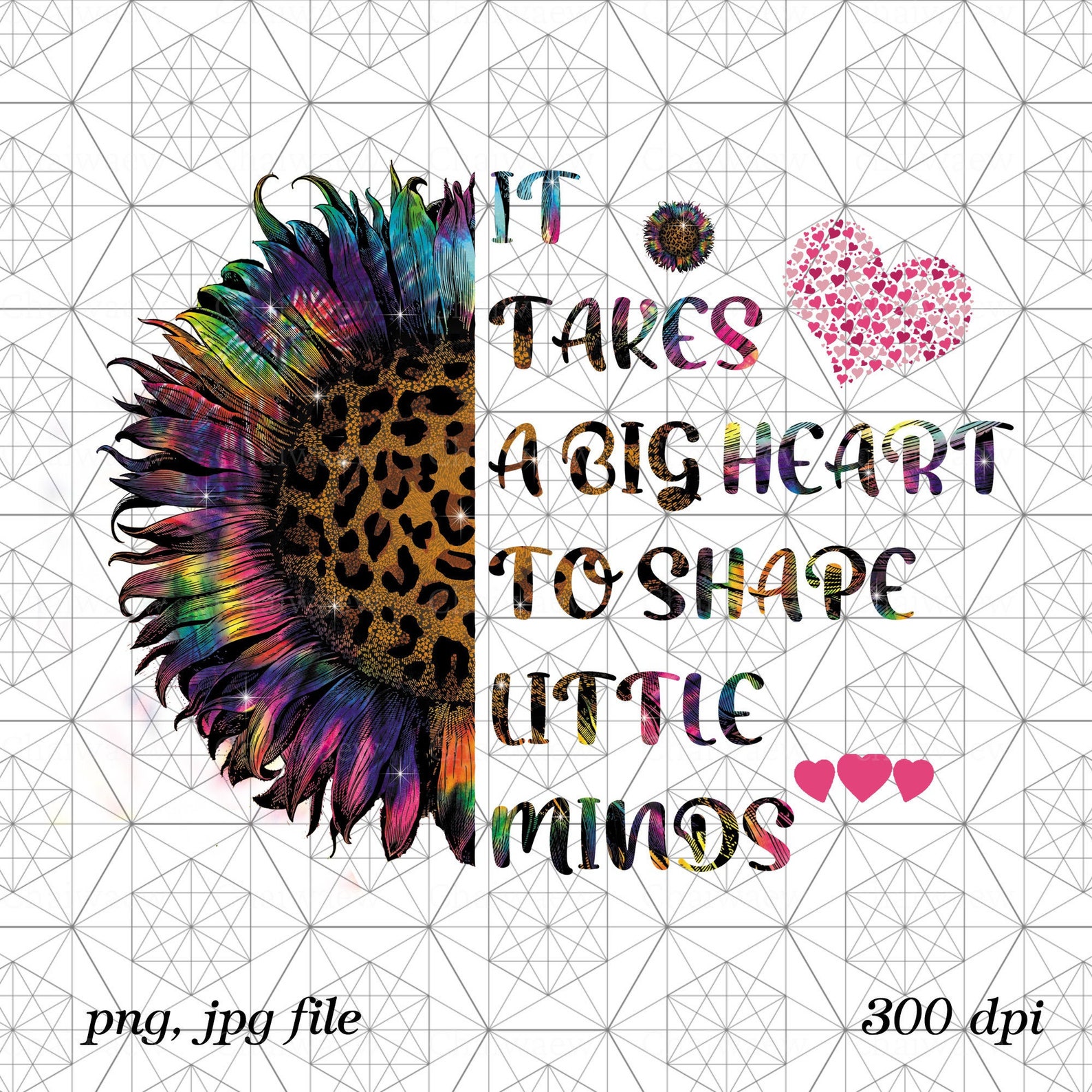 It Takes a Big Heart to Shape Little Minds Png Teachers Day - Etsy