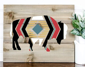 Aztec Buffalo SVG, Sublimation, Aztec Print Buffalo Clipart, Tribal ...