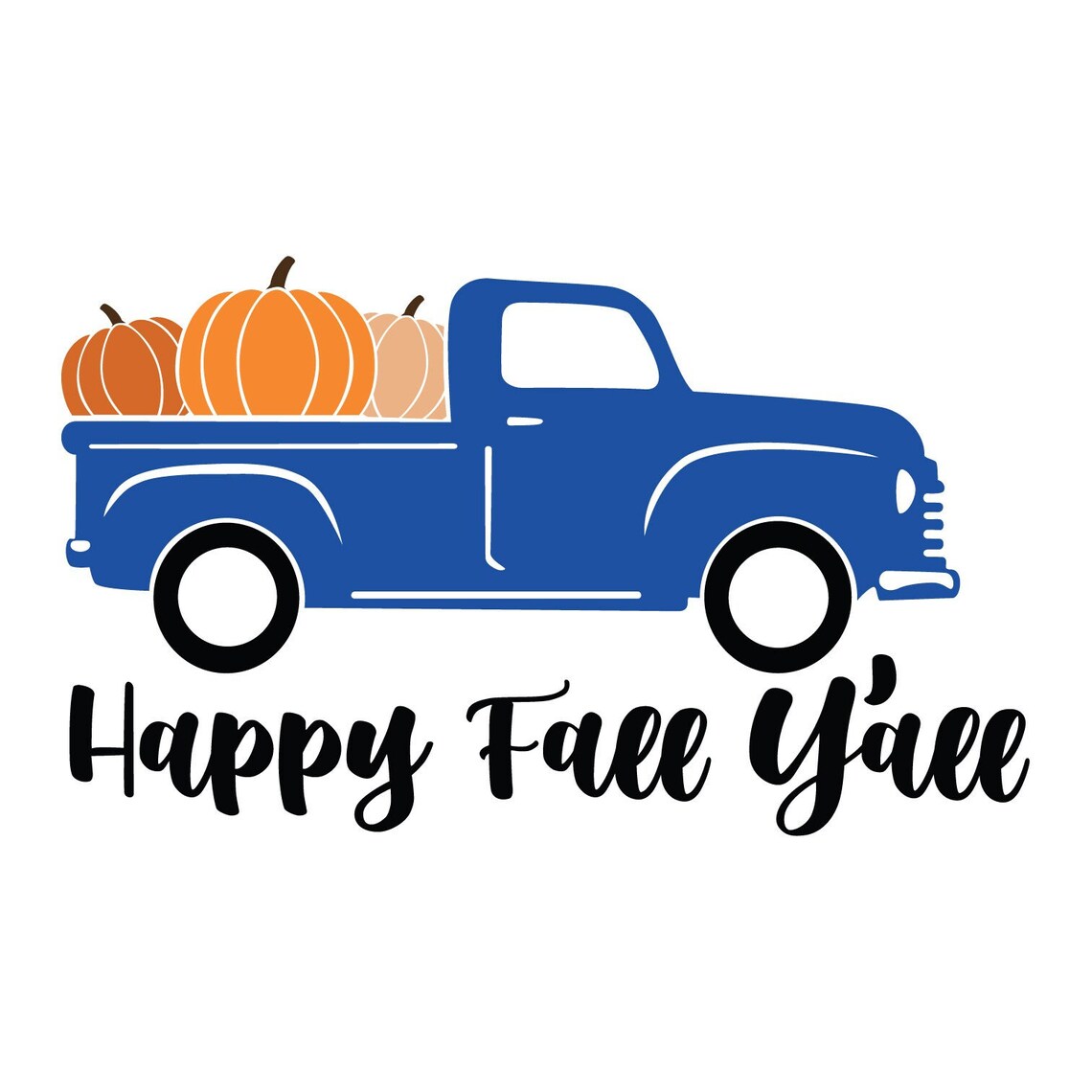 Happy Fall Y'all Vintage Truck With Pumpkins SVG / PNG - Etsy