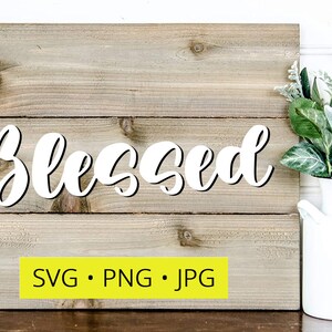 Blessed SVG - Etsy