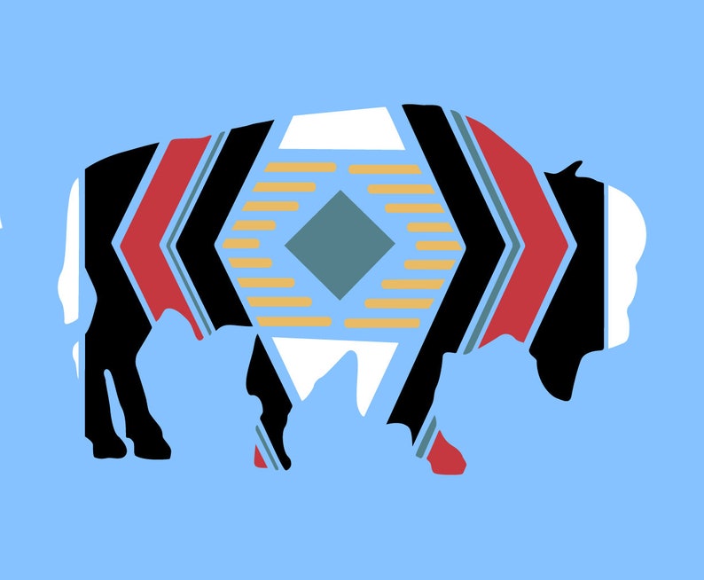 Aztec Buffalo SVG - Etsy