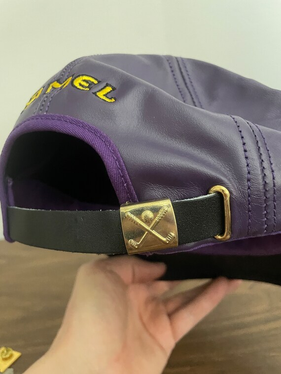 Leather Camel Cigarettes Racing Hat Purple Snapback H… - Gem