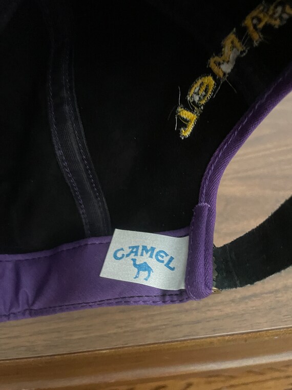 Leather Camel Cigarettes Racing Hat Purple Snapback H… - Gem
