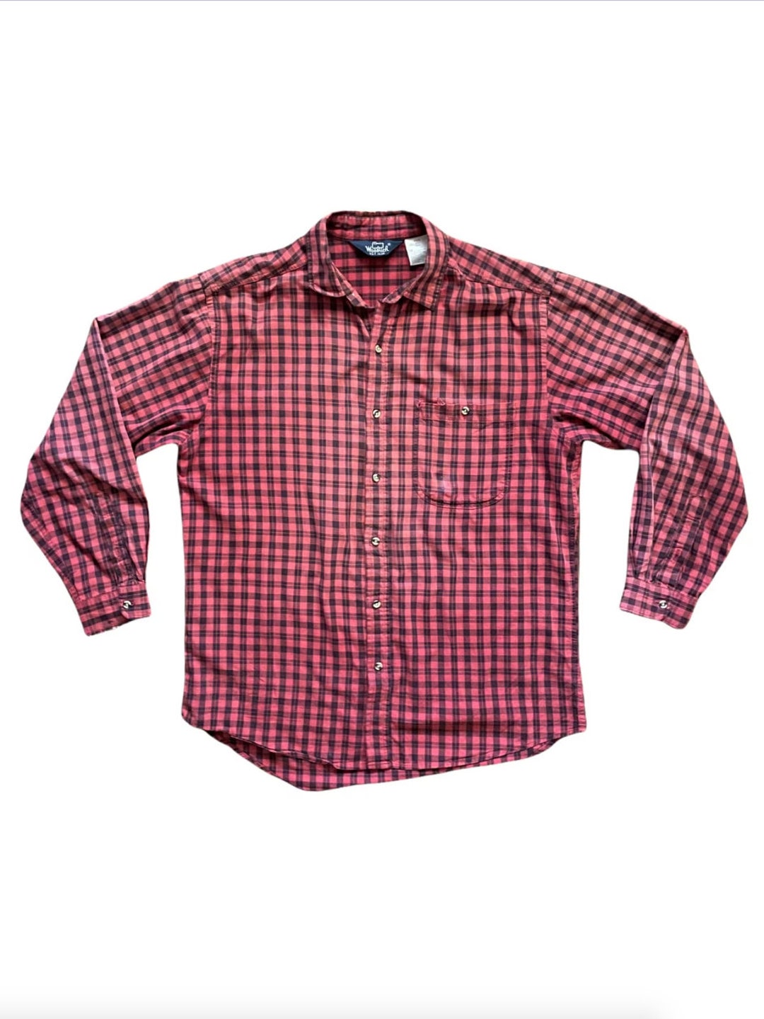 Vintage 2000s Woolrich Red Navy Checker Pattern Flannel Size Medium ...