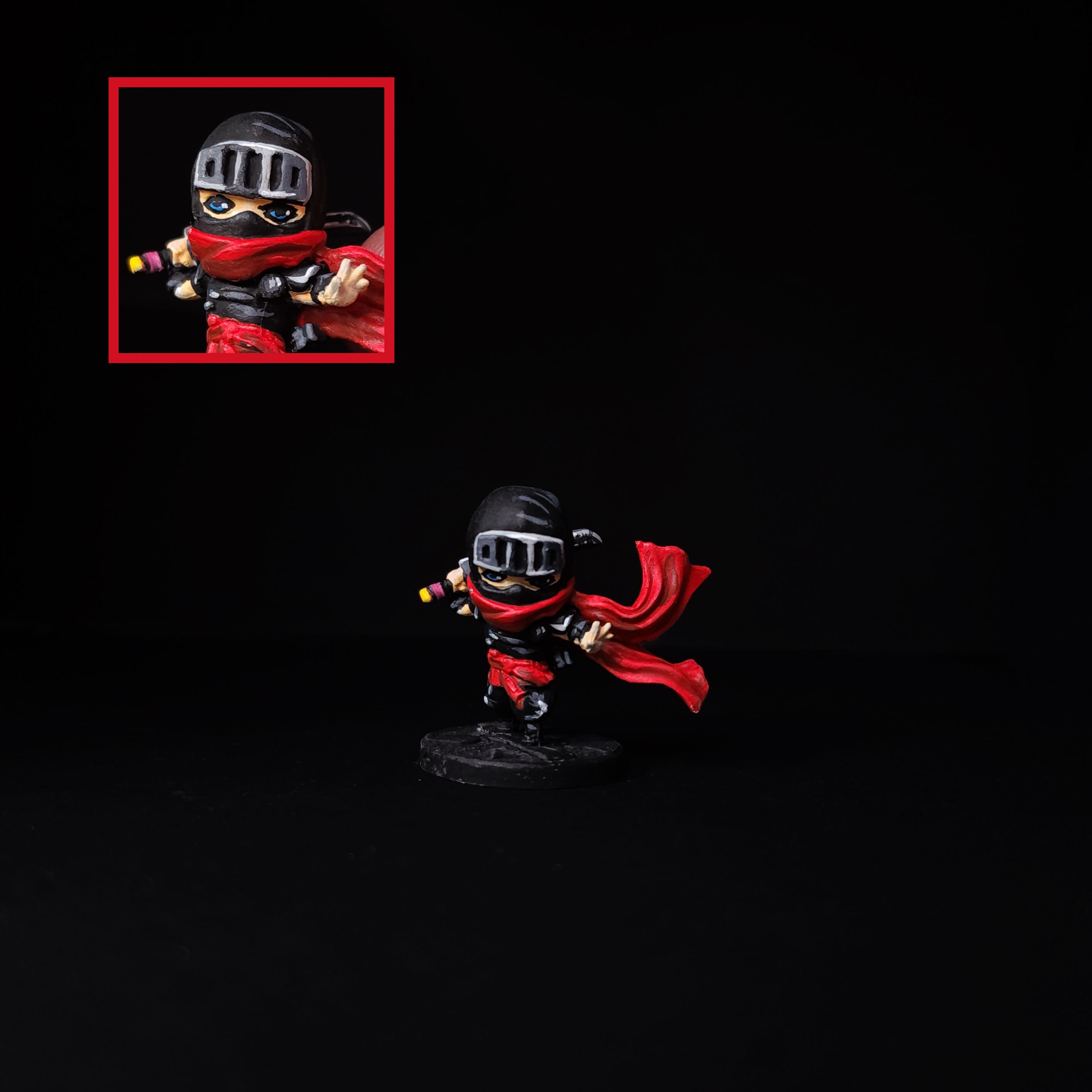 Red Ninja Hand Painted Boardgame Miniature Dungeon and Dragons ...