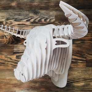 Puzzle Trophy Bull Head. Digital File Vector for Laser and CNC - Etsy