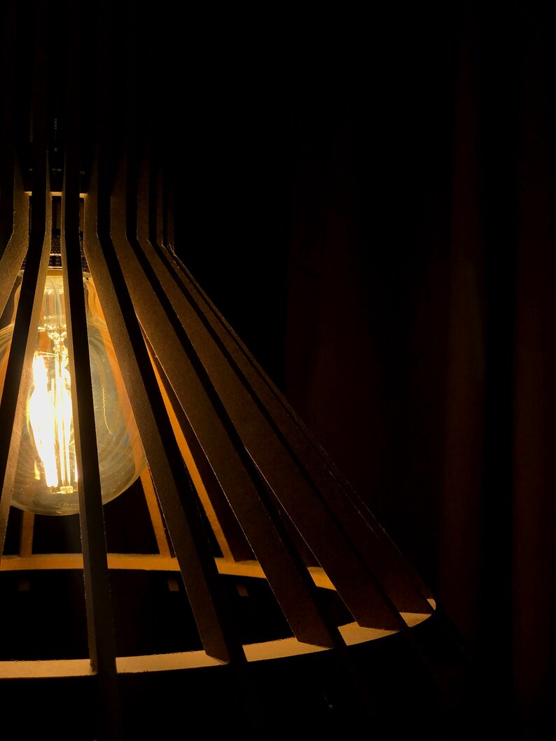 Parametric Plywood Lamp Digital File for Cutting Laser or CNC. Pendant ...