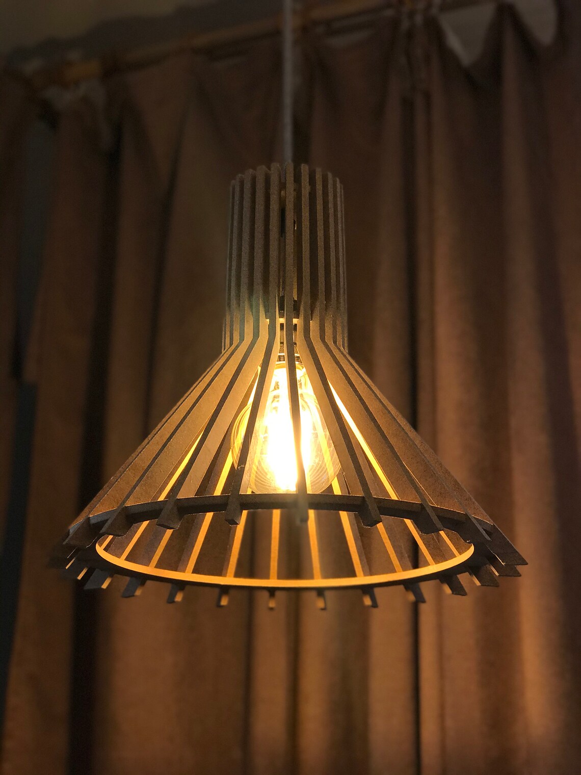 Parametric Plywood Lamp Digital File for Cutting Laser or CNC. Pendant ...