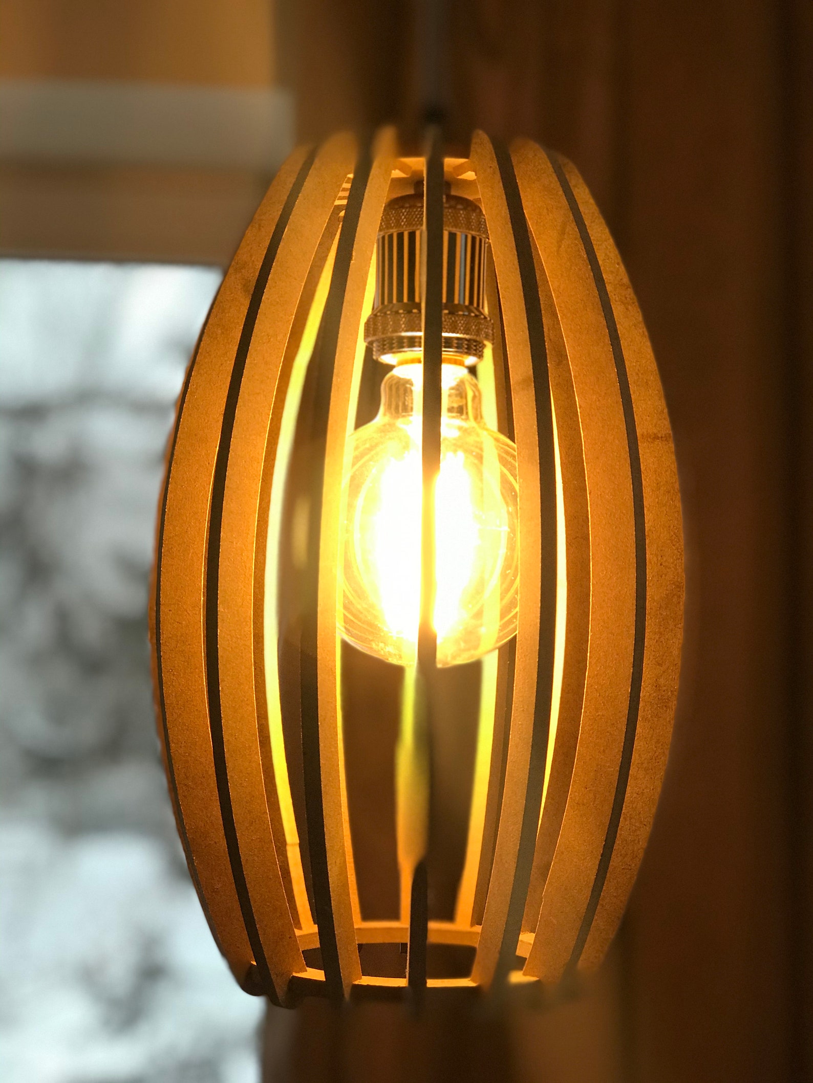 Parametric Plywood Lamp Digital File for Cutting Laser or CNC. Pendant ...