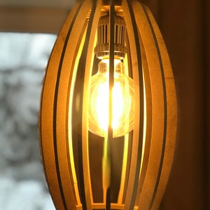 Parametric Plywood Lamp Digital File for Cutting Laser or CNC. Pendant ...