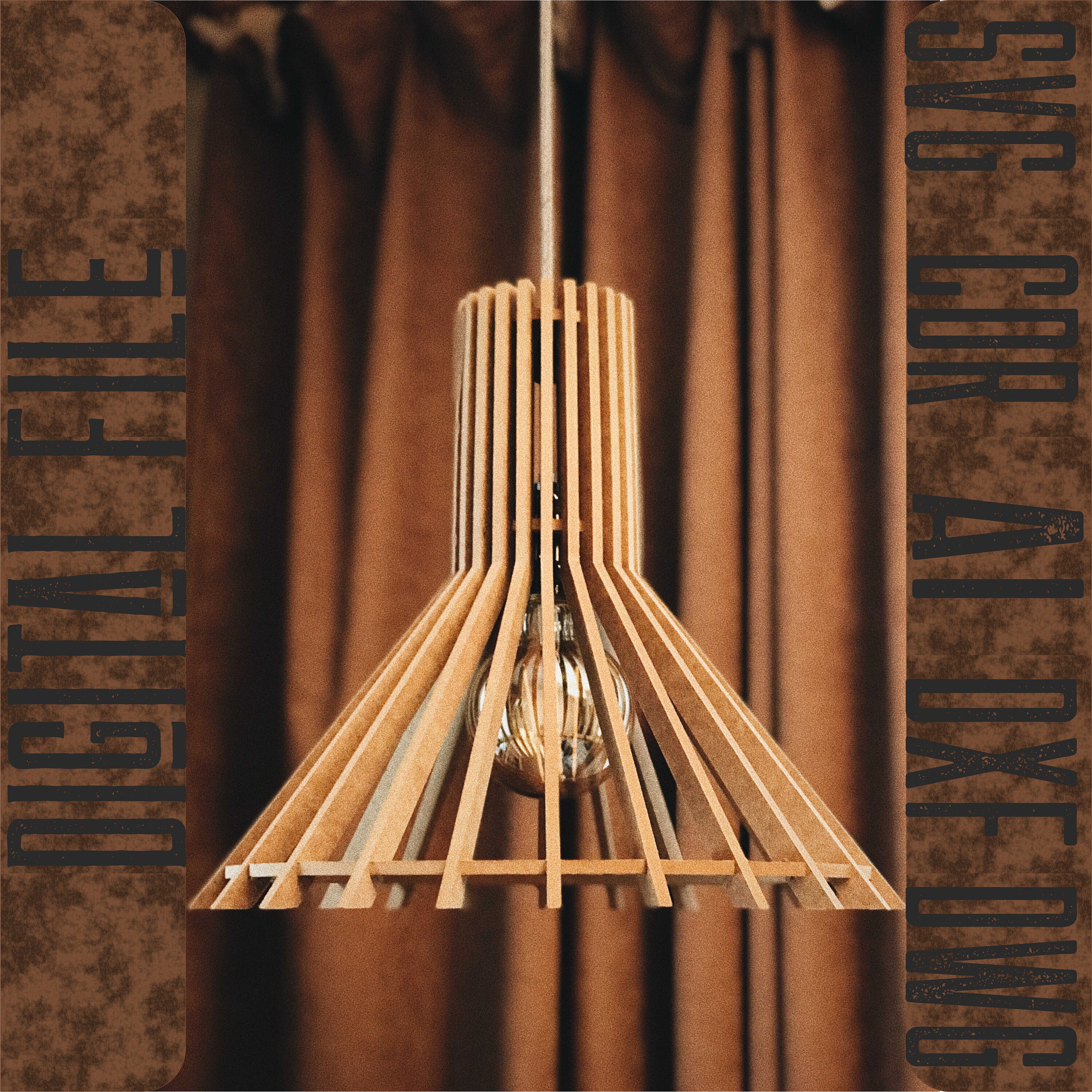 Parametric Plywood Lamp Digital File for Cutting Laser or CNC. Pendant ...
