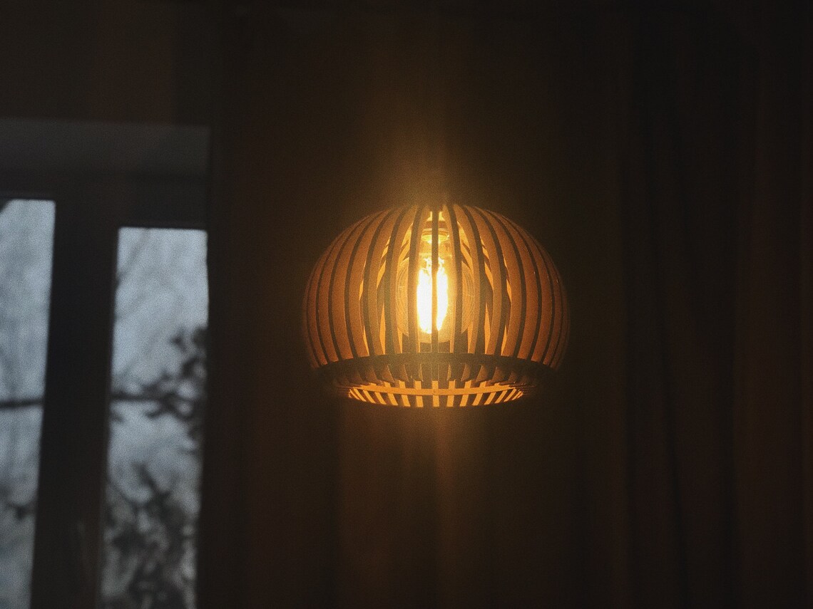 Parametric Plywood Lamp Digital File for Cutting Laser or CNC. Pendant ...