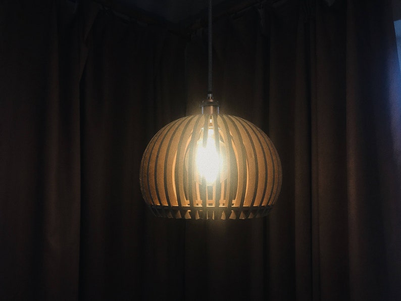 Parametric Plywood Lamp Digital File for Cutting Laser or CNC. Pendant ...