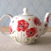 1l Poppy Field Designer Teapot Fine China Teapot Family Teapot - Etsy