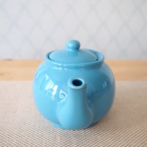 Bright Blue Stoneware Teapot: Large 6-cup Ceramic Teapot - Etsy