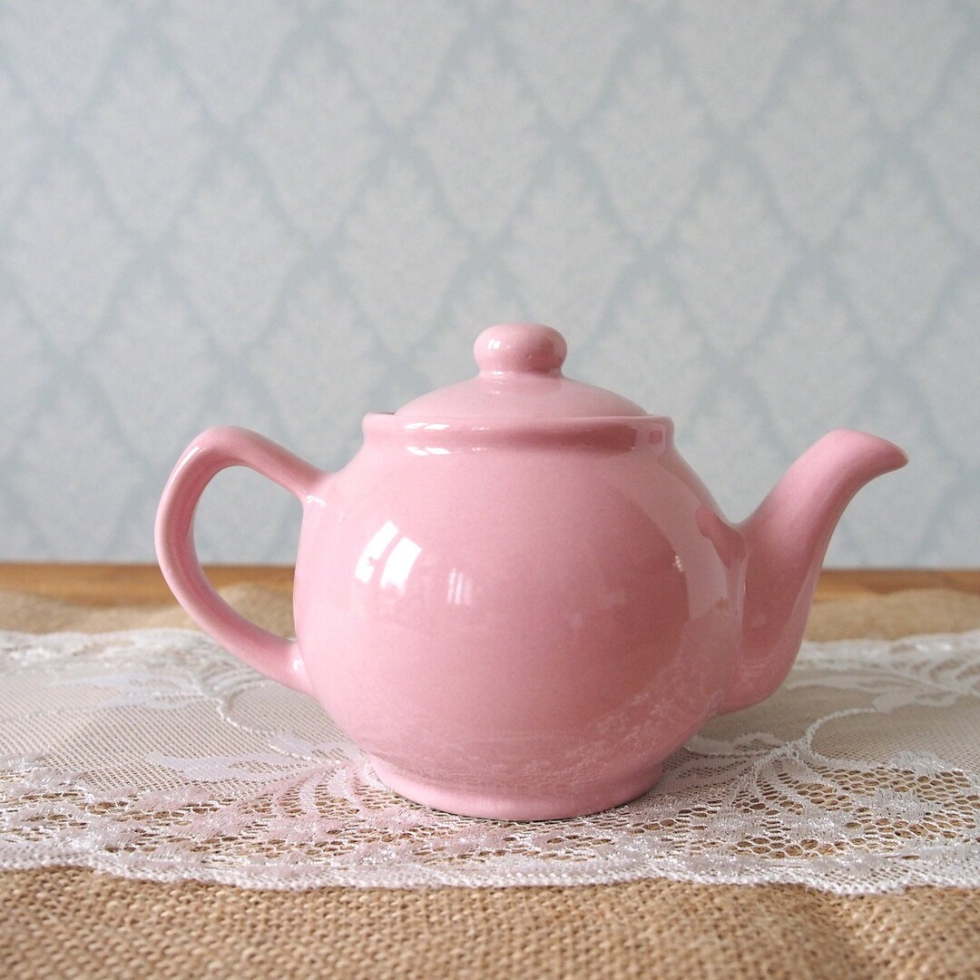 Pastel Pink Teapot: 450ml Stoneware Teapot for Tea Lovers - Etsy