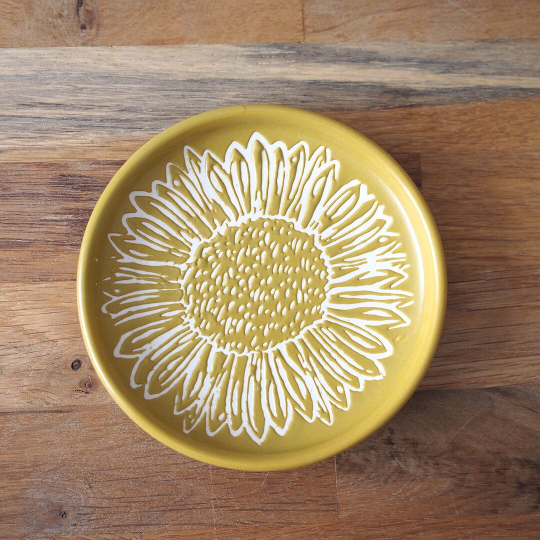 Yellow or Grey Sunflower Tea Tidy Handcarfted Tea Tidy Great for Tea ...