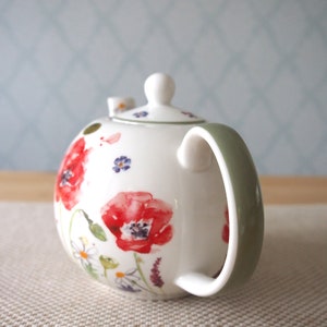 1l Poppy Field Designer Teapot Fine China Teapot Family Teapot - Etsy