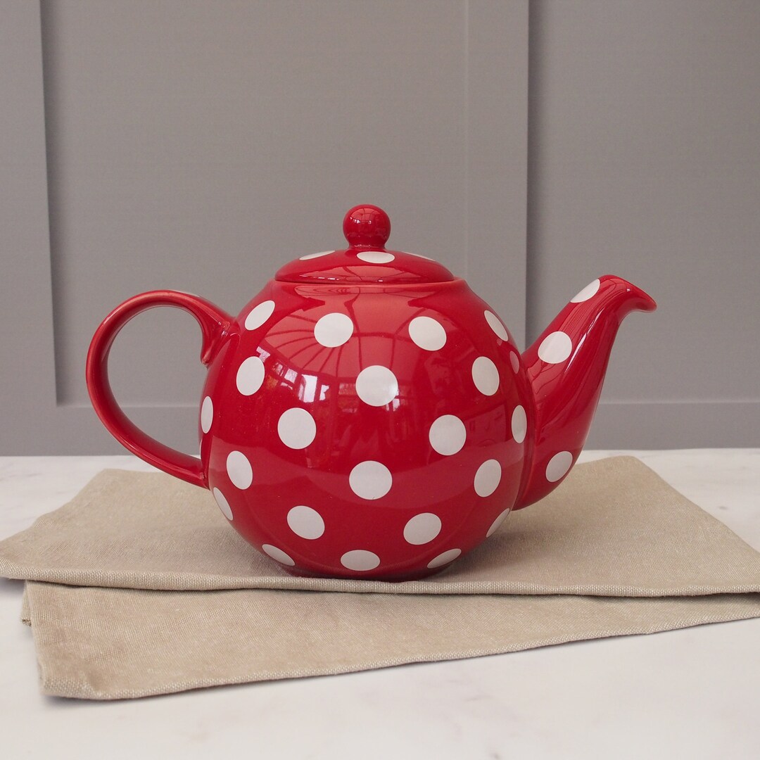 1.2l Red Teapot With White Polka Dots Giftable Packaging Birthday Gifts ...