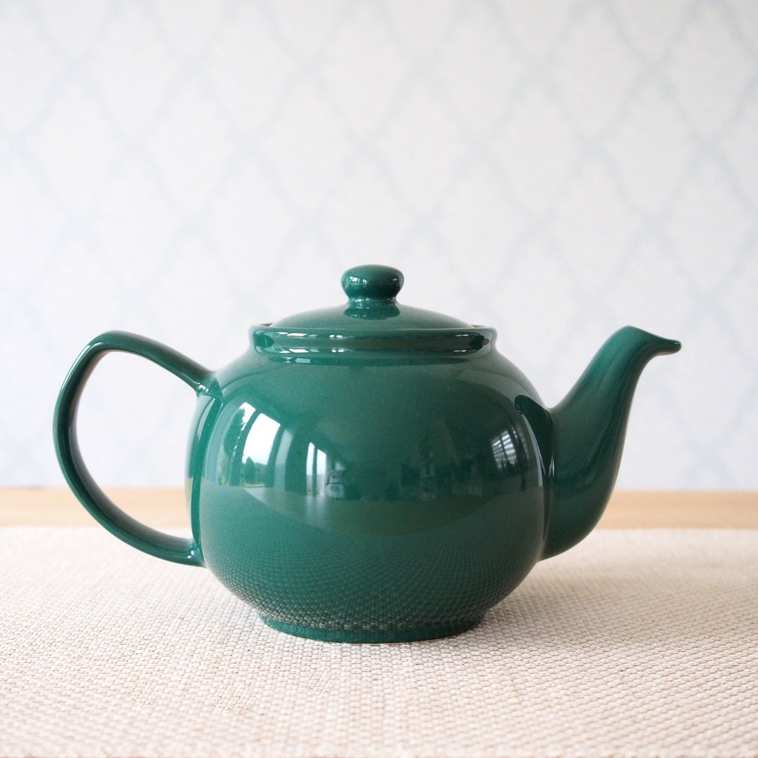 1100l Dark Green Teapot Made From Fine Stoneware Bright and Elegant ...