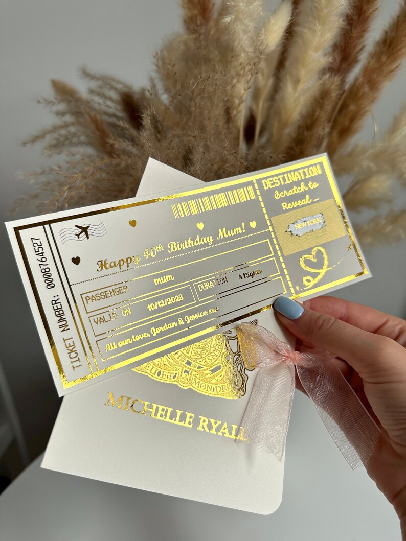 Passport & Boarding Pass Personalised Scratch to Reveal Foil - Etsy