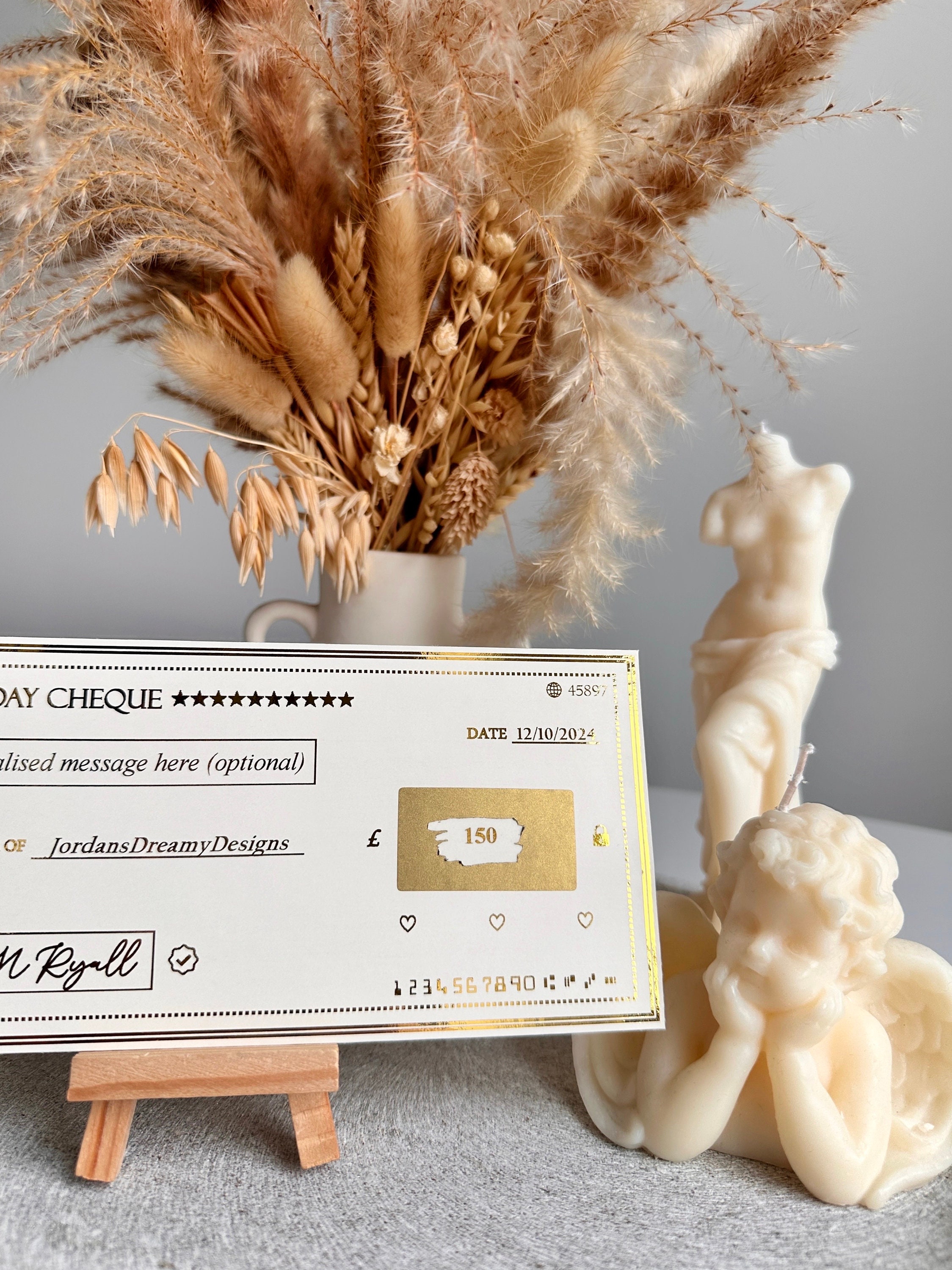 Birthday / Christmas Cheque | Personalised Scratch to Reveal Foil ...