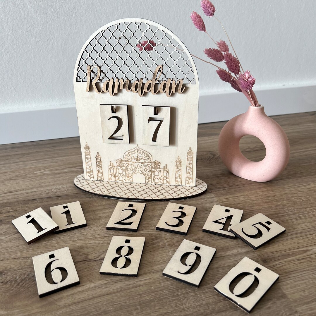 Handmade Wooden Ramadan Calendar Ramadan Countdown DIY Wooden Ramadan ...