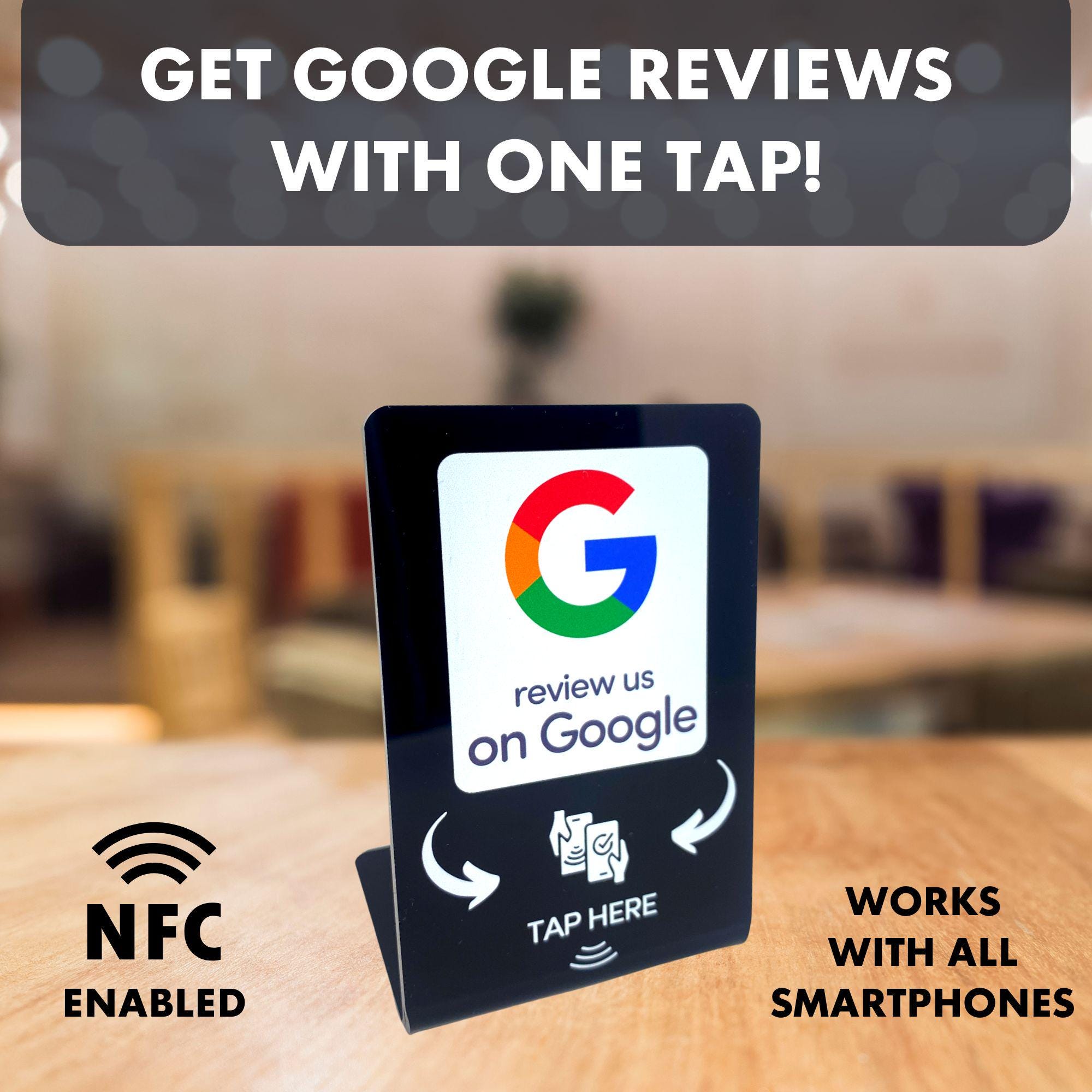 Ultimate NFC Google Review Stand and Pop Card Bundle 2 Stands and 2 ...