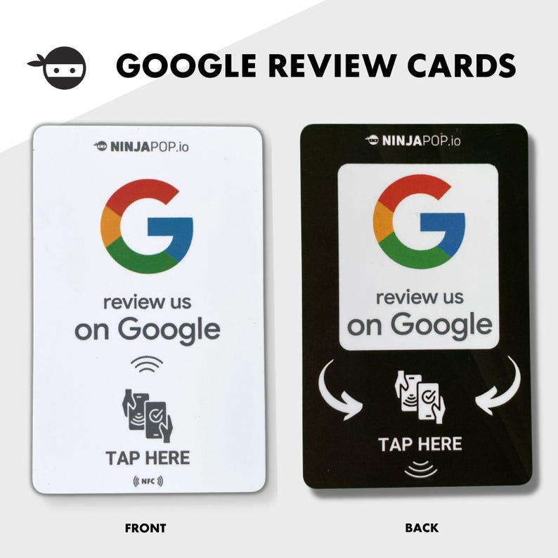 NFC Google Review Stand and Card Bundle - One Tap Reviews - Etsy