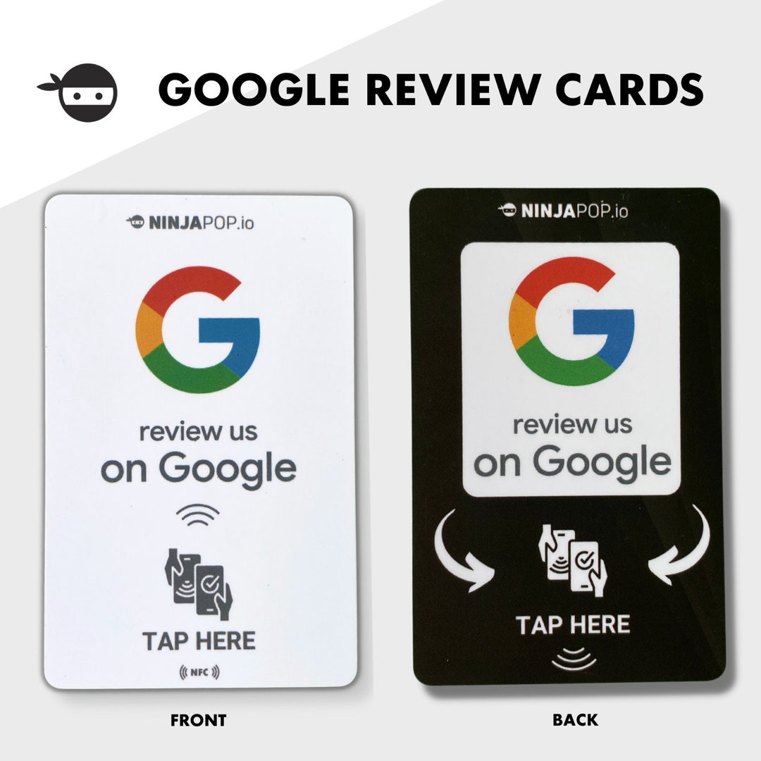 10 PCS -google Review Pop Tap Card - Ninja Pop- NFC (contactless) Get Reviews Digitally - Review ...