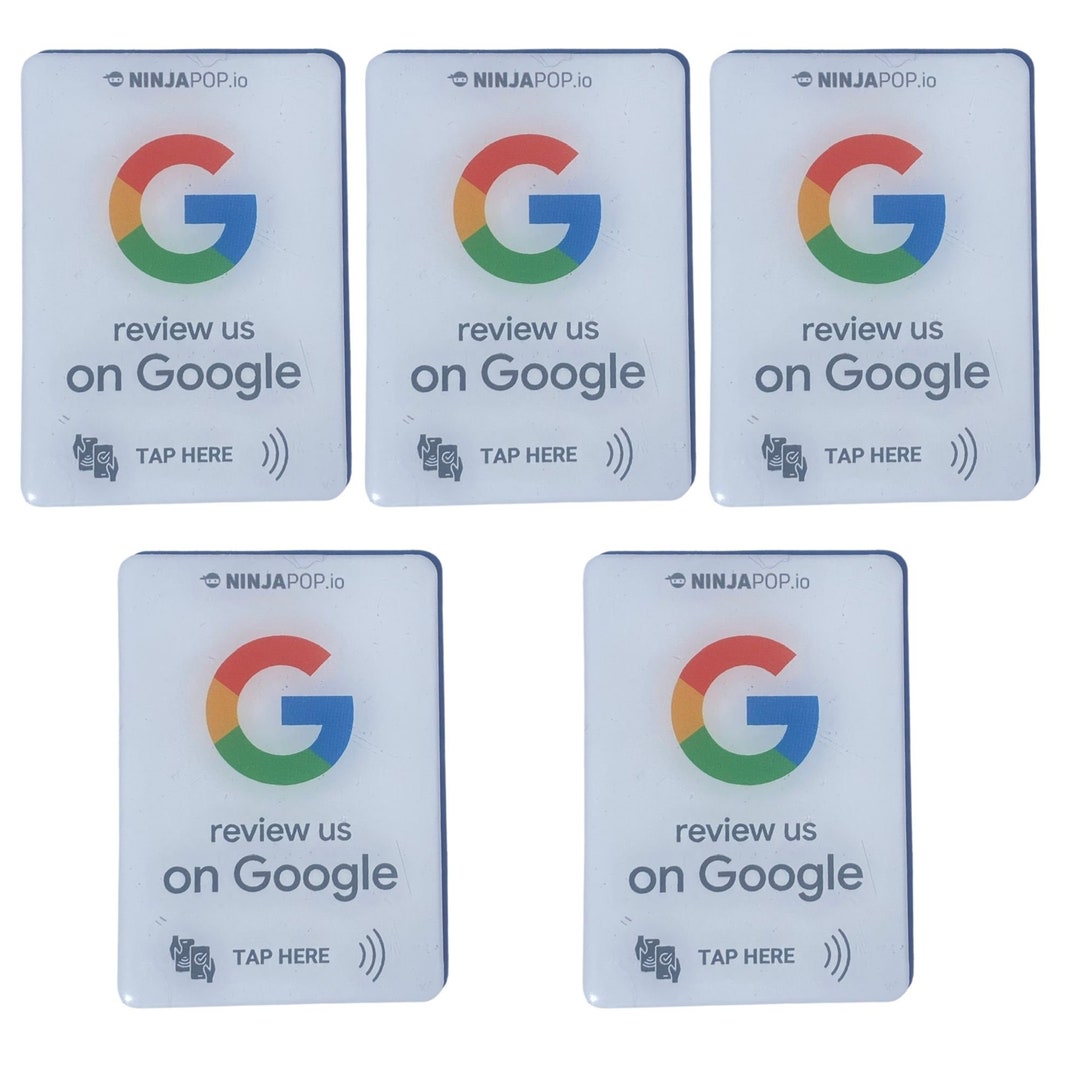 5x Google Review Stickers - Ninja Pop- NFC (contactless) Get Reviews ...