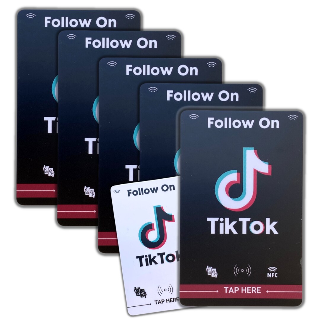 Tiktok Tap Card 5 Pack Social Media Follower Generator Get Followers ...