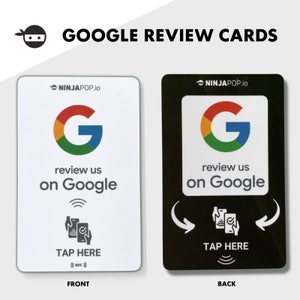 Google Review Tap Card - Ninja Pop- NFC (contactless) Get Reviews ...