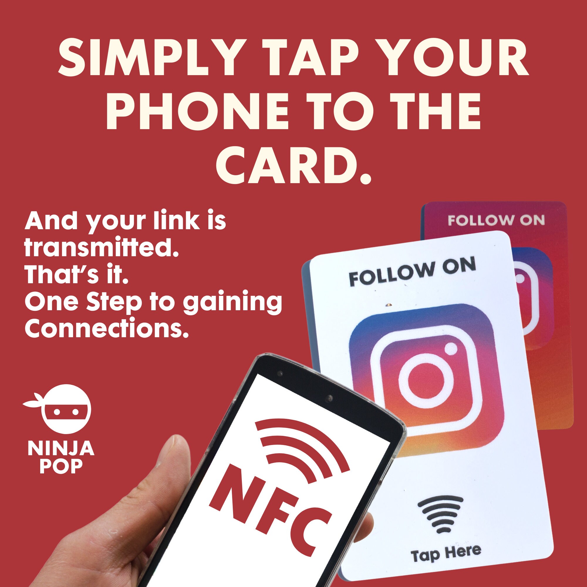 Linked-in Follower Tap Card Social Media Follower Generator Get ...