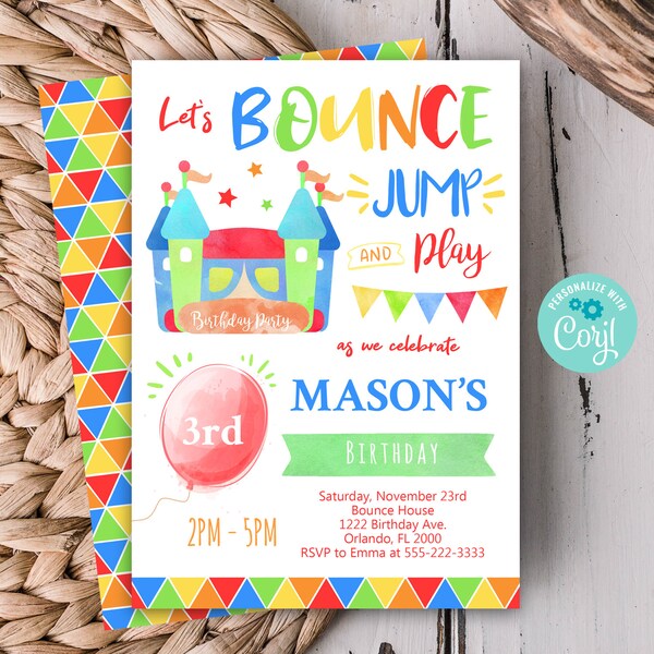 Bounce House Invites - Etsy
